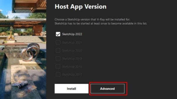 VRay For SketchUp 2022: Cài đặt Và Kích Hoạt Sử Dụng